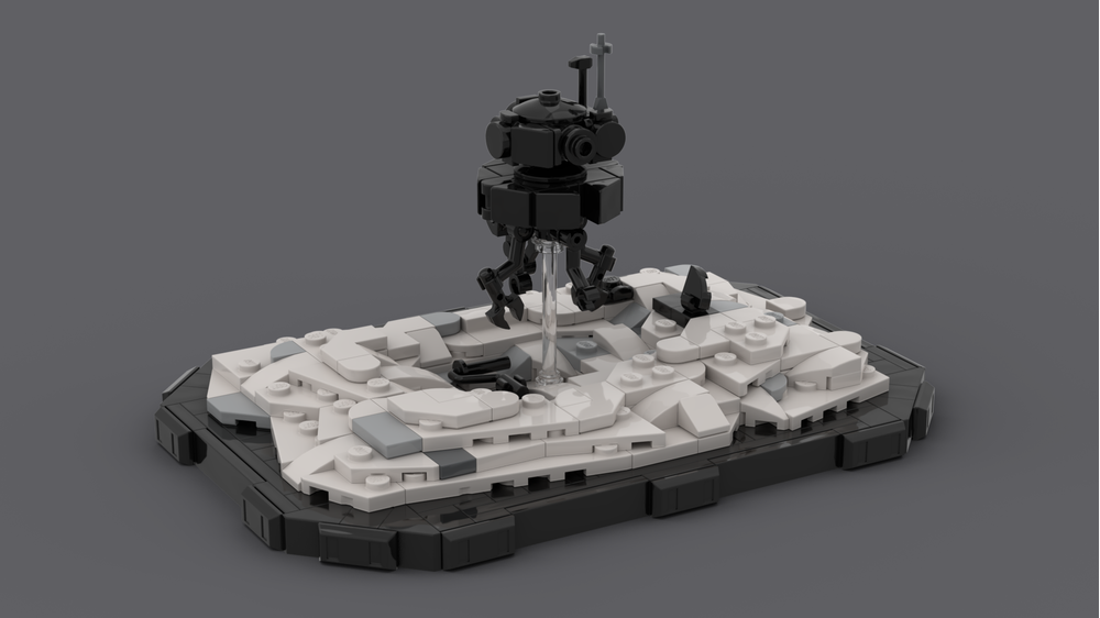 Lego Moc Imperial Probe Droid Diorama By Beanbricks Rebrickable