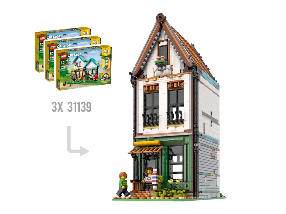 LEGO MOC Barber Shop by BrickAtive | Rebrickable - Build with LEGO