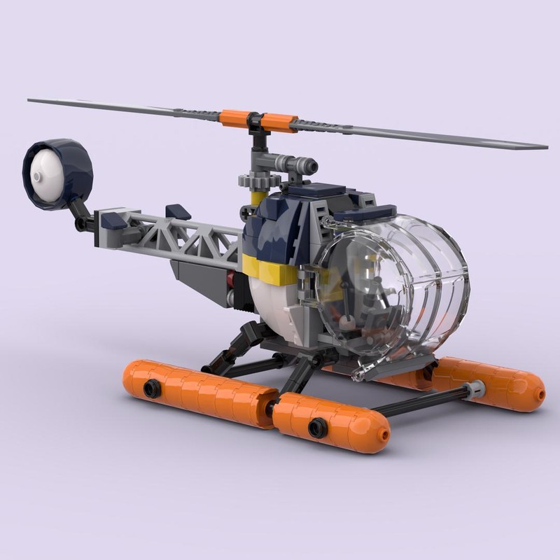 LEGO MOC Light Pontoon Helicopter by Wacky | Rebrickable - Build with LEGO