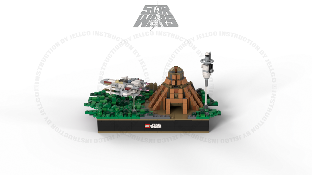 Lego Moc Micro Diorama Yavin Iv Rebel Base Desktop Version By Jellco
