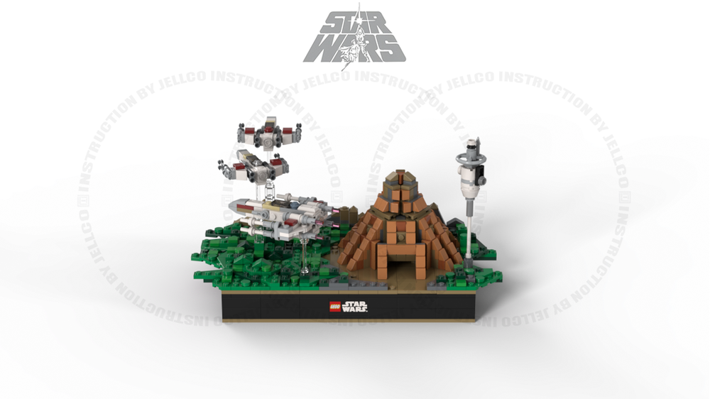 Lego Moc Micro Diorama Yavin Iv Rebel Base Desktop Version By Jellco
