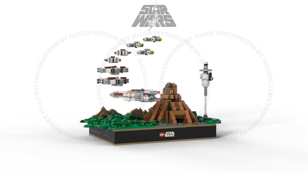 LEGO MOC Micro Diorama : Yavin IV Rebel Base Desktop Version by jellco ...