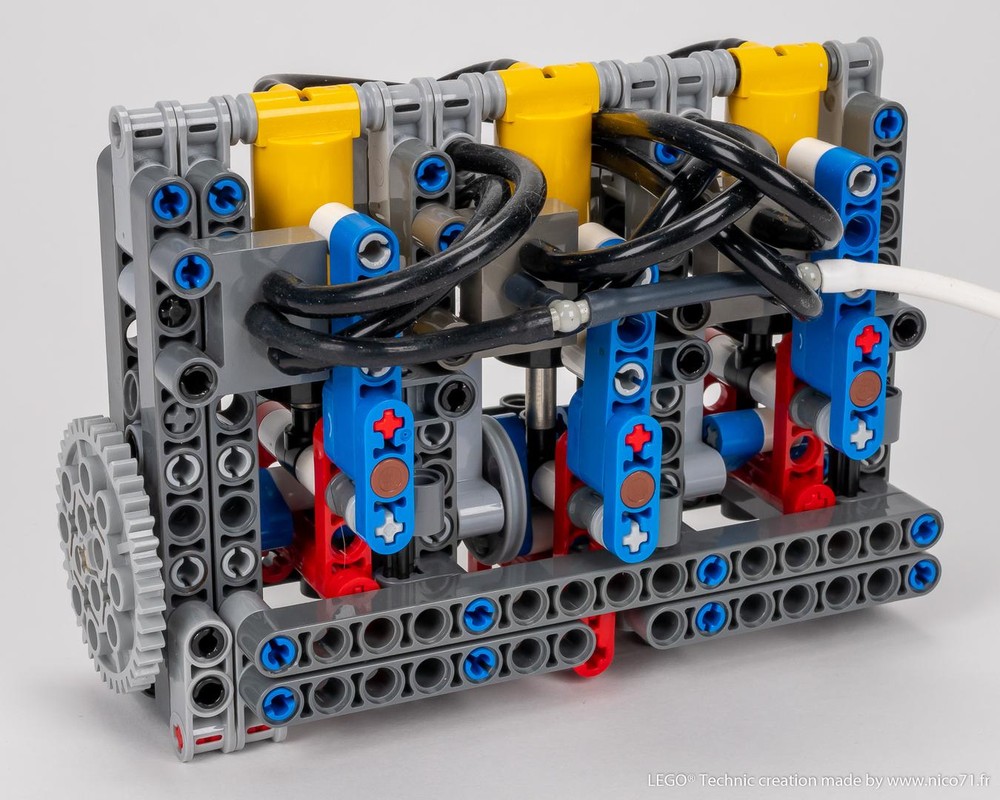 LEGO MOC 3-Cylinder Pneumatic Engine by Nico71 | Rebrickable - Build ...