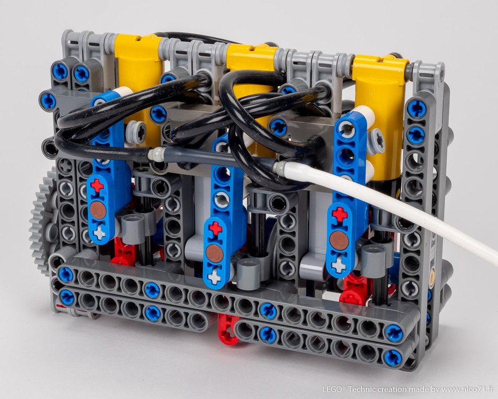 LEGO MOC 3-Cylinder Pneumatic Engine by Nico71 | Rebrickable - Build ...