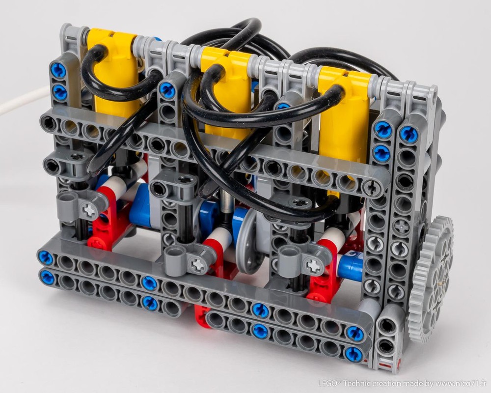 LEGO MOC 3-Cylinder Pneumatic Engine by Nico71 | Rebrickable - Build ...