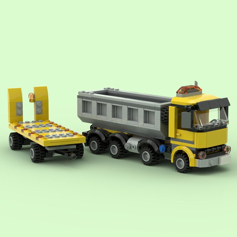 LEGO MOC Construction Tipper With Trailer by Wacky | Rebrickable ...