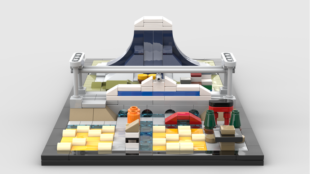 LEGO MOC Micro Worlds: Shinkansen passing Mount Fuji by Kenjanoishi ...