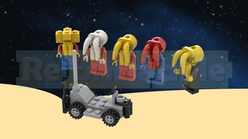 LEGO MOC Classic Space Reimagined: Brick Head Aliens and Buggy (LEGO ...