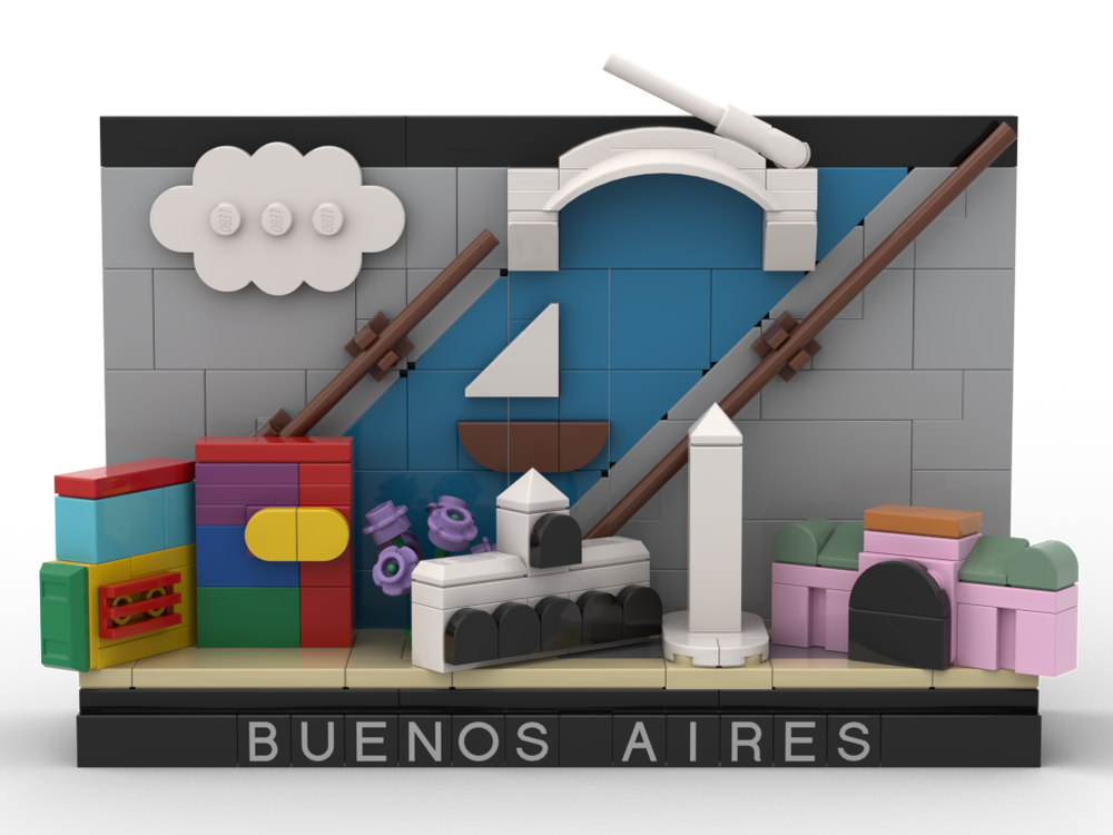 LEGO MOC Buenos Aires Postcard by Viernes | Rebrickable - Build with LEGO