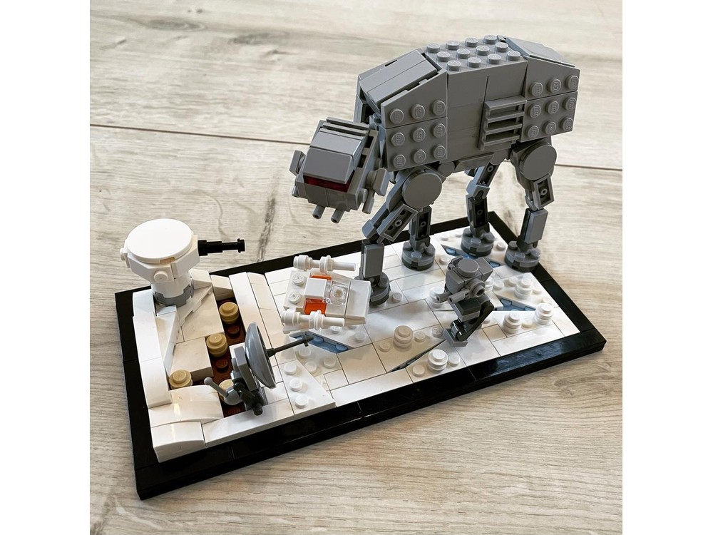 Lego Moc Starwars At At Microscale By Darkwhitebricks Rebrickable