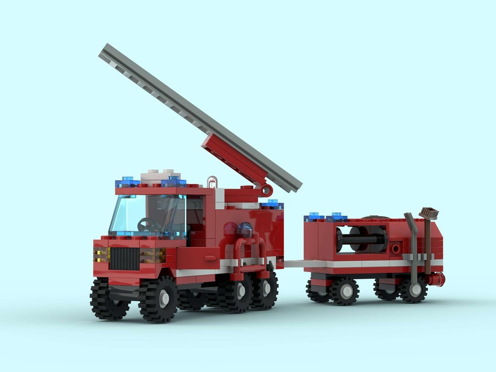 LEGO MOC 4Stud Fire Truck by Steineboden | Rebrickable - Build with LEGO