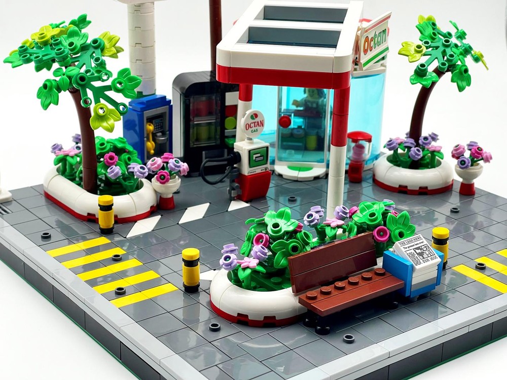 LEGO MOC Gas Station by IBrickedItUp | Rebrickable - Build with LEGO