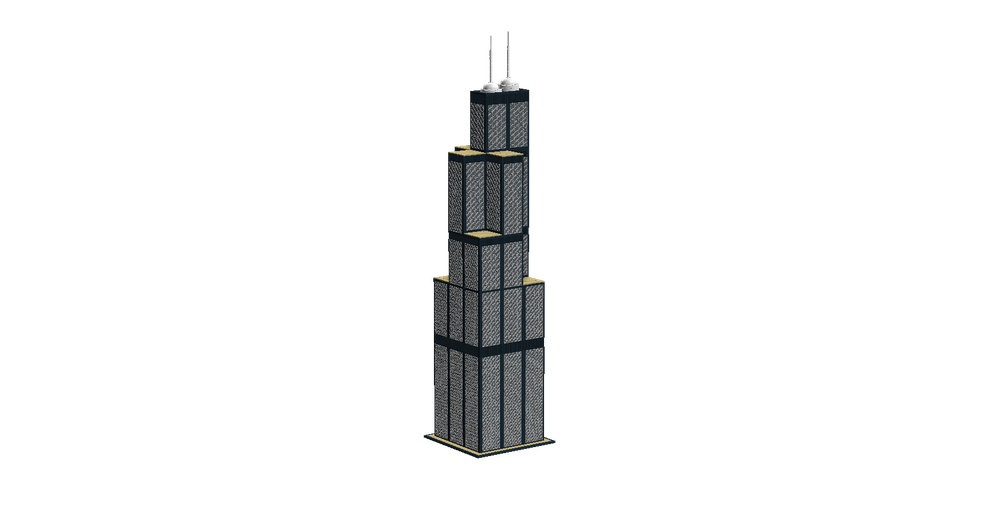 Lego Moc Customizedwillis Tower By Lindenhoef Rebrickable Build