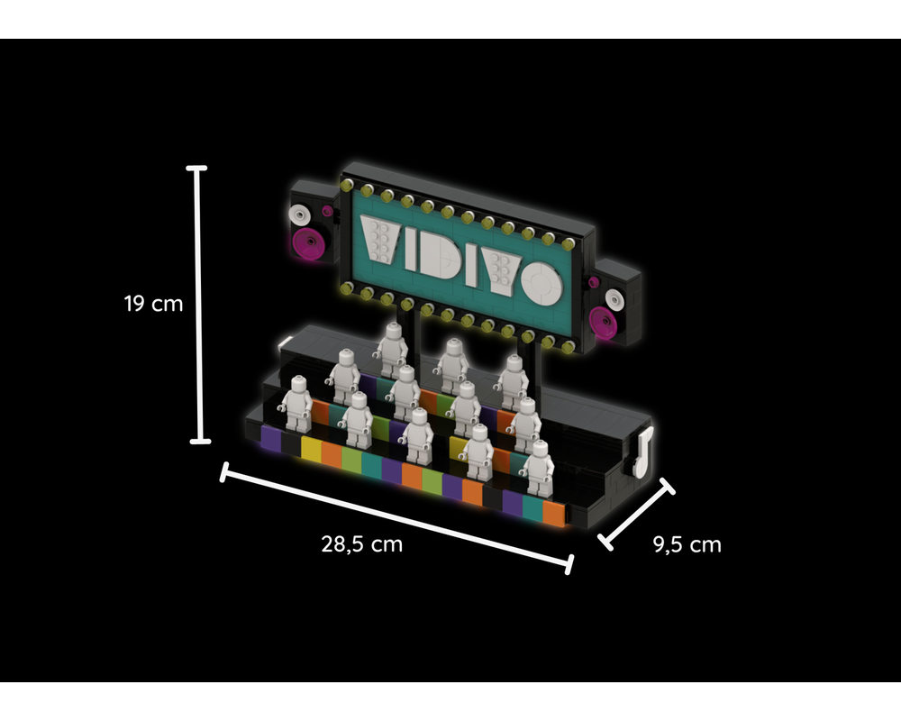 Lego Moc Vidiyo Cmf Bandmates Minifigures Display Stand By