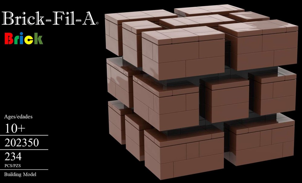 LEGO MOC Mario Brick by Brick-Fil-A-Builds | Rebrickable - Build with LEGO