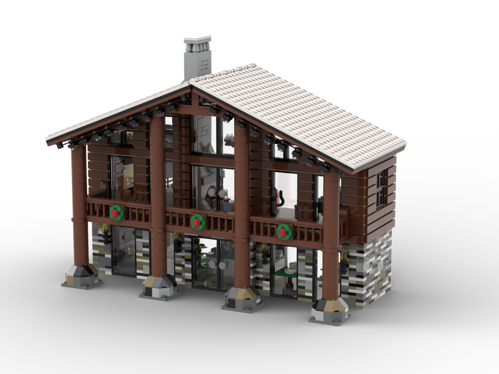 LEGO MOC-158007 Ski Lodge by _Nutty_ | Rebrickable - Build with LEGO