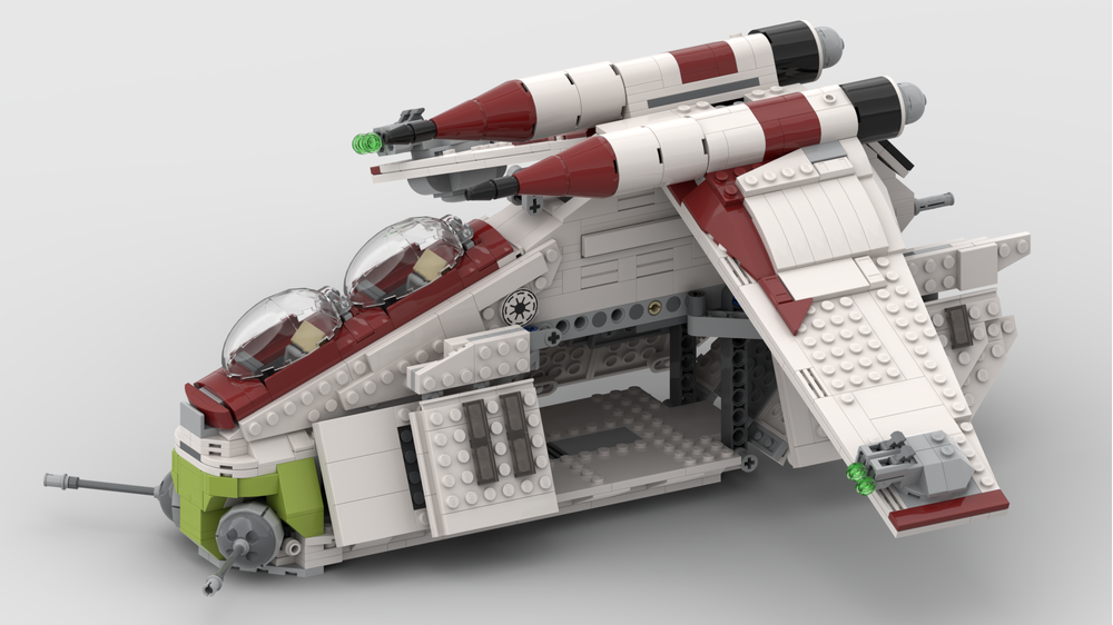 Lego Moc Republic Gunship Budget Versions And Improved Modern Set Style