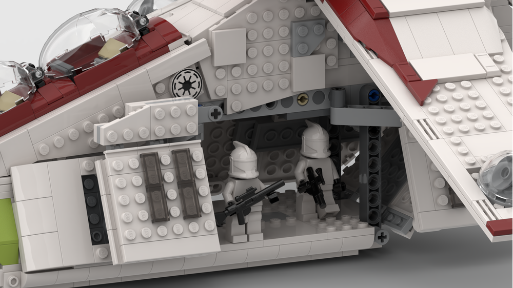 Lego Moc Republic Gunship Budget Versions And Improved Modern Set Style