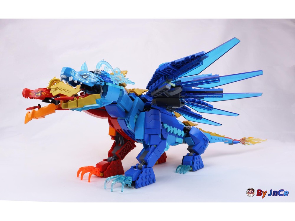 LEGO MOC Dual Elementals Dragon by jnce | Rebrickable - Build with LEGO