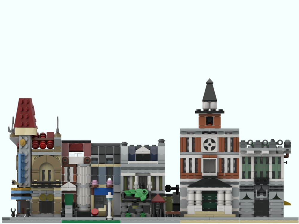 Lego Moc Mini Modulars By Sleske Rebrickable Build With Lego
