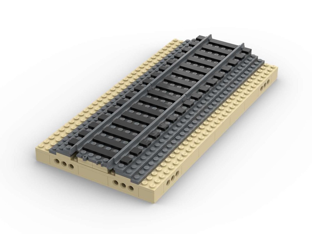 LEGO MOC 002 Ballasted Single Track Baseplate by brickingohio ...