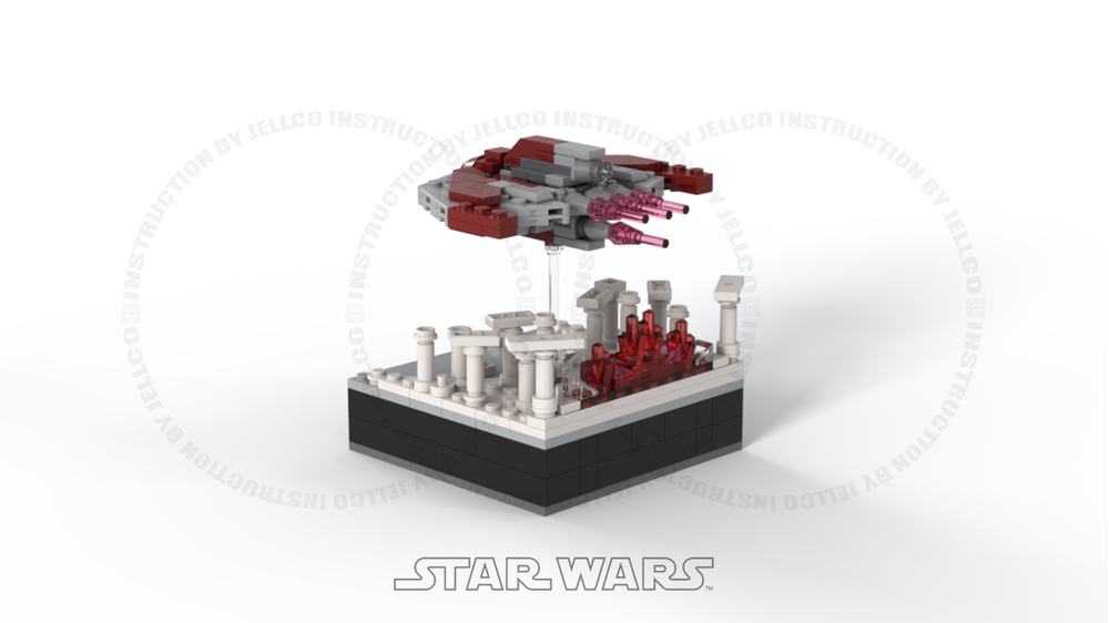 Lego Moc Micro Diorama T 6 Shuttle By Jellco Rebrickable Build