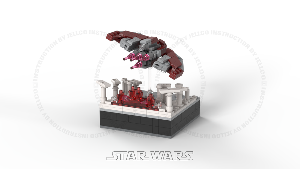 Lego Moc Micro Diorama T 6 Shuttle By Jellco Rebrickable Build