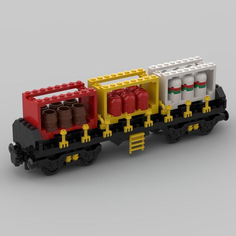 LEGO MOC Container train car with 4 axle by josszo | Rebrickable ...