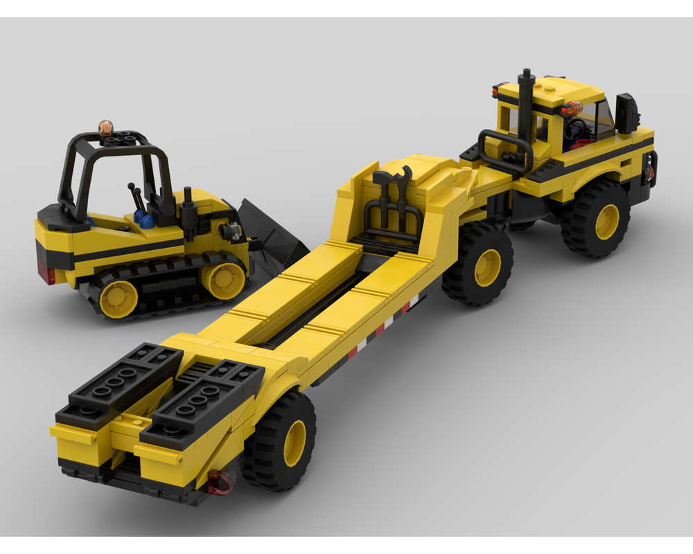 Lego Moc Construction Hauler And Bulldozer By Haulingbricks Rebrickable