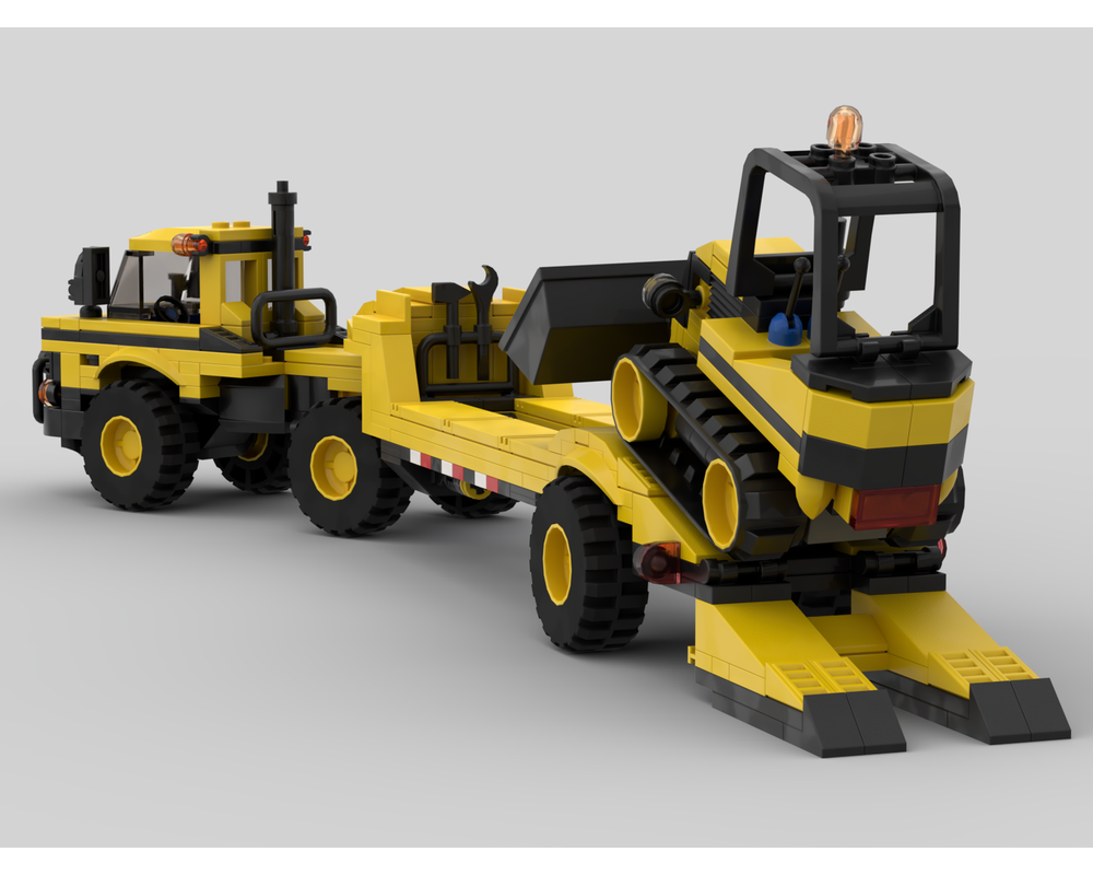 Lego Moc Construction Hauler And Bulldozer By Haulingbricks Rebrickable