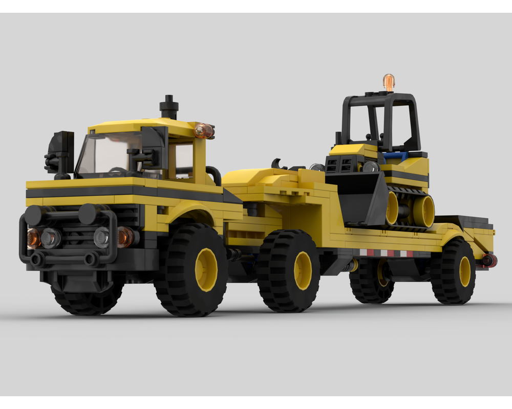 Lego Moc Construction Hauler And Bulldozer By Haulingbricks Rebrickable