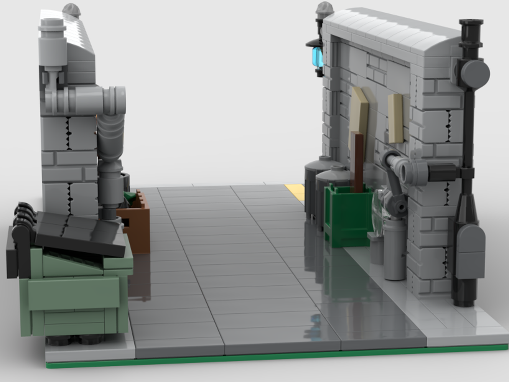 Lego Moc Alleyway Modular Scale By T Nova Rebrickable Build With Lego