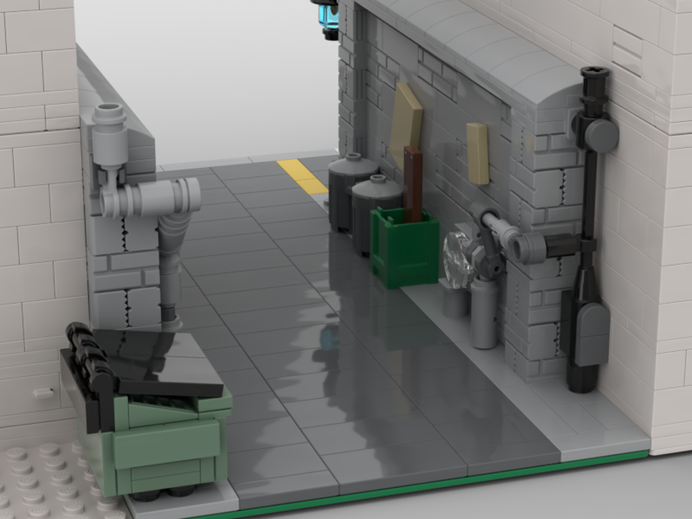Lego Moc Alleyway Modular Scale By T Nova Rebrickable Build With Lego