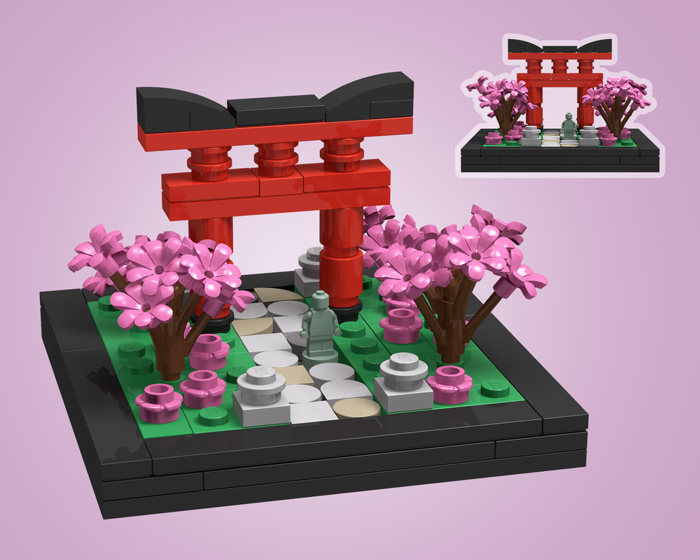 LEGO MOC Torii Gate Microscale Diorama by Balage64 | Rebrickable ...