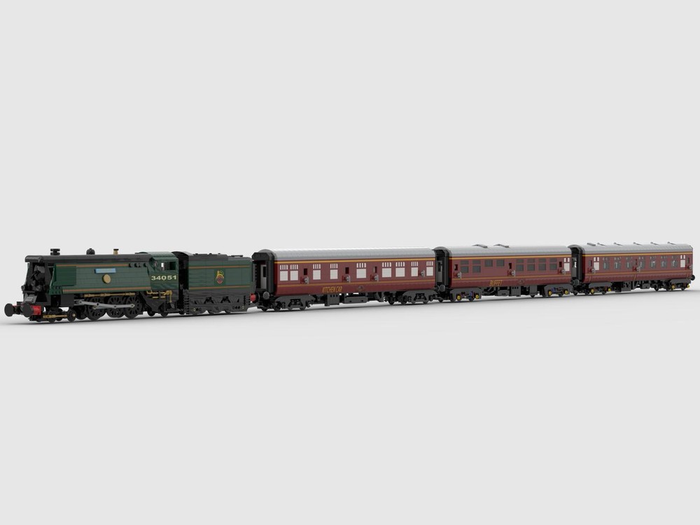 LEGO MOC-158278 Battle of Britain Class Locomotive and Meal Train by ...