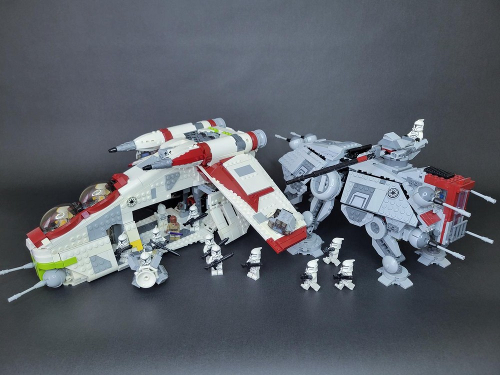 Lego Moc Republic Gunship Movie Version By Forgedinlego Rebrickable