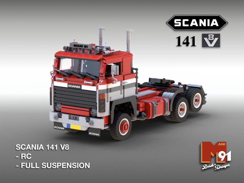 LEGO MOC Scania 141 V8 6x2 by Mani91 | Rebrickable - Build with LEGO