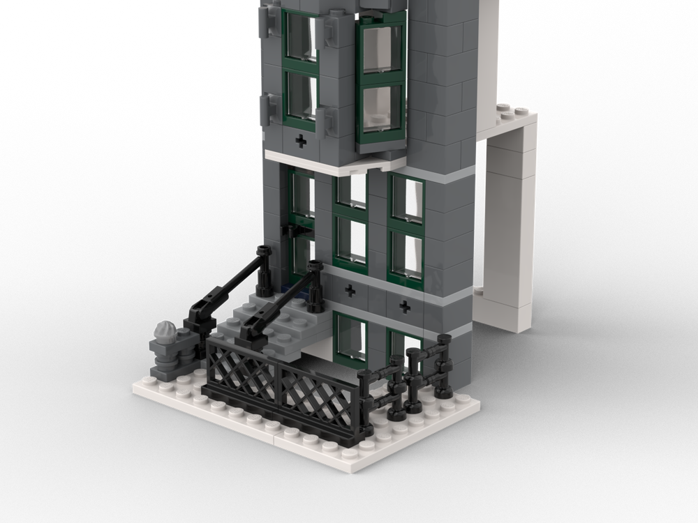 Lego Moc Brownstone Facade By Brickbicycle Rebrickable Build With Lego