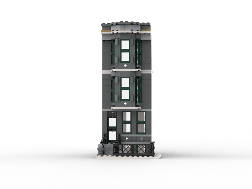 Lego Moc Brownstone Facade By Brickbicycle Rebrickable Build With Lego