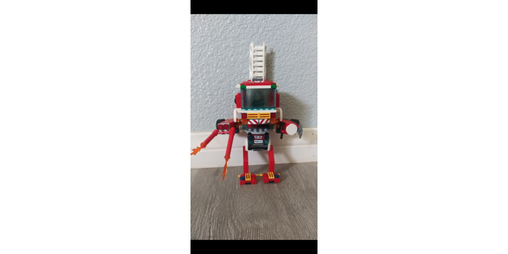 LEGO MOC Lego Mechs: Fire Truck Mech and Droid Fighter, With Droid ...