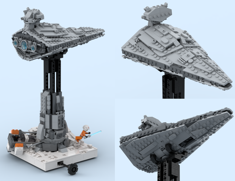 LEGO MOC Imperial Destroyer with rotating AT-AT foot stand by ...