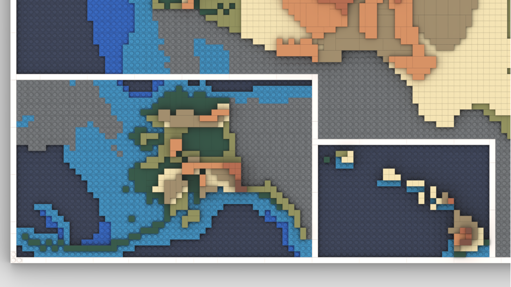 LEGO MOC United States Topographic Map by hawkfan08 | Rebrickable ...