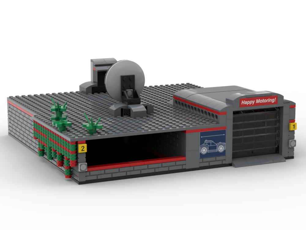 LEGO MOC Lego Garage (intended for 4-wides/hotwheels but pillars can be ...