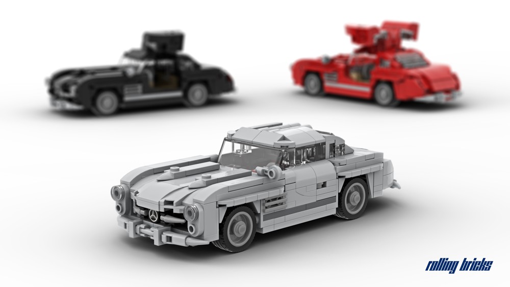 LEGO MOC Mercedes-Benz 300 SL - in 3 colors: light gray, black, red by ...
