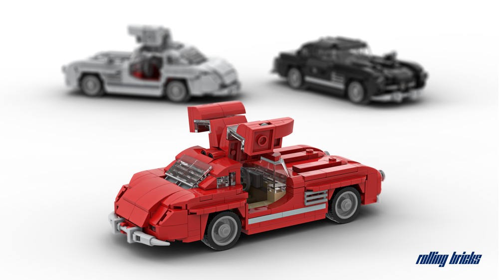 LEGO MOC Mercedes-Benz 300 SL - in 3 colors: light gray, black, red by ...