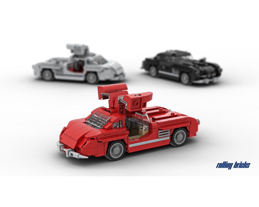 LEGO MOC Mercedes-Benz 300 SL - in 3 colors: light gray, black, red by ...