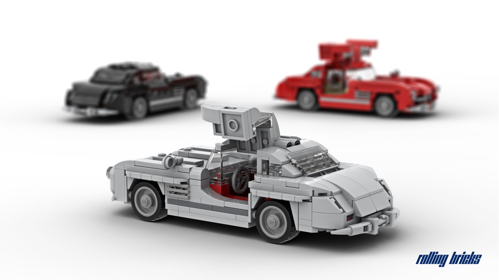 LEGO MOC Mercedes-Benz 300 SL - in 3 colors: light gray, black, red by ...