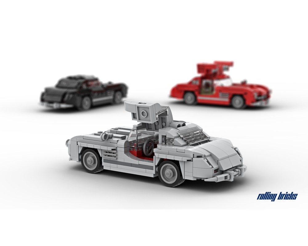 LEGO MOC Mercedes-Benz 300 SL - in 3 colors: light gray, black, red by ...