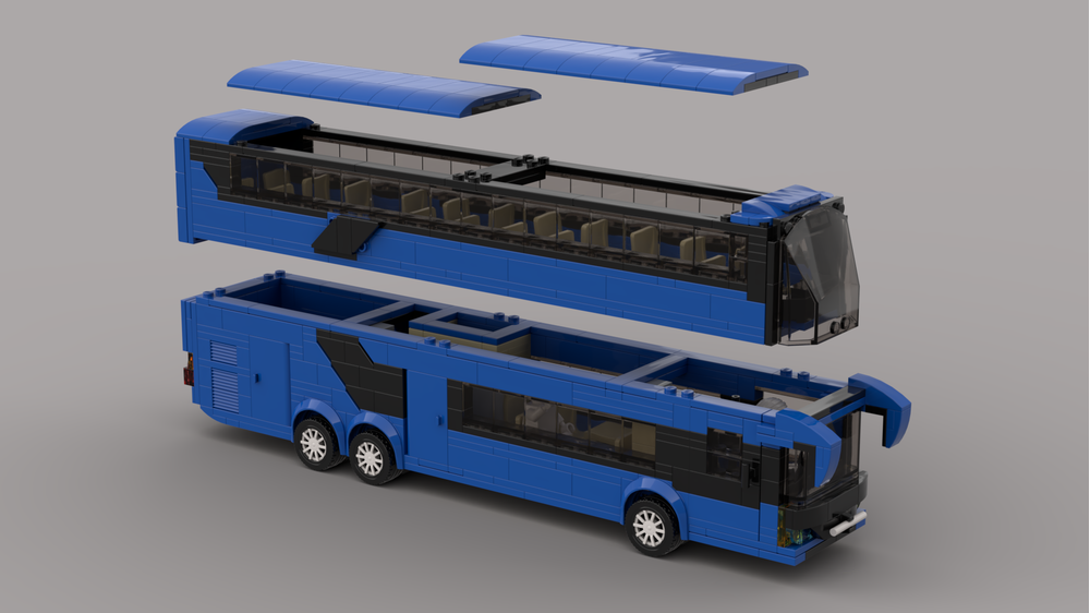 Lego Moc Double Decker Coach Bus Setra Topclass S 531 Dt By Yanix