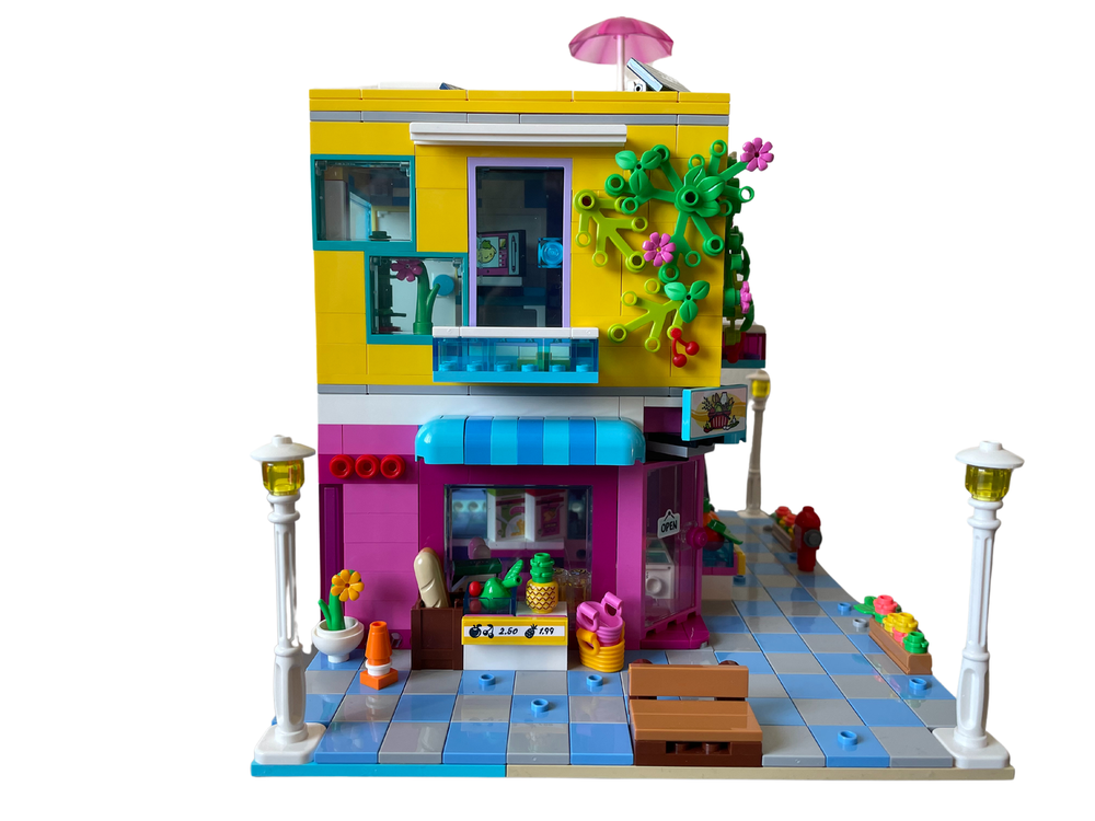Lego Moc Corner Store And Coffee Shop Modular Alternate Build Of 41704